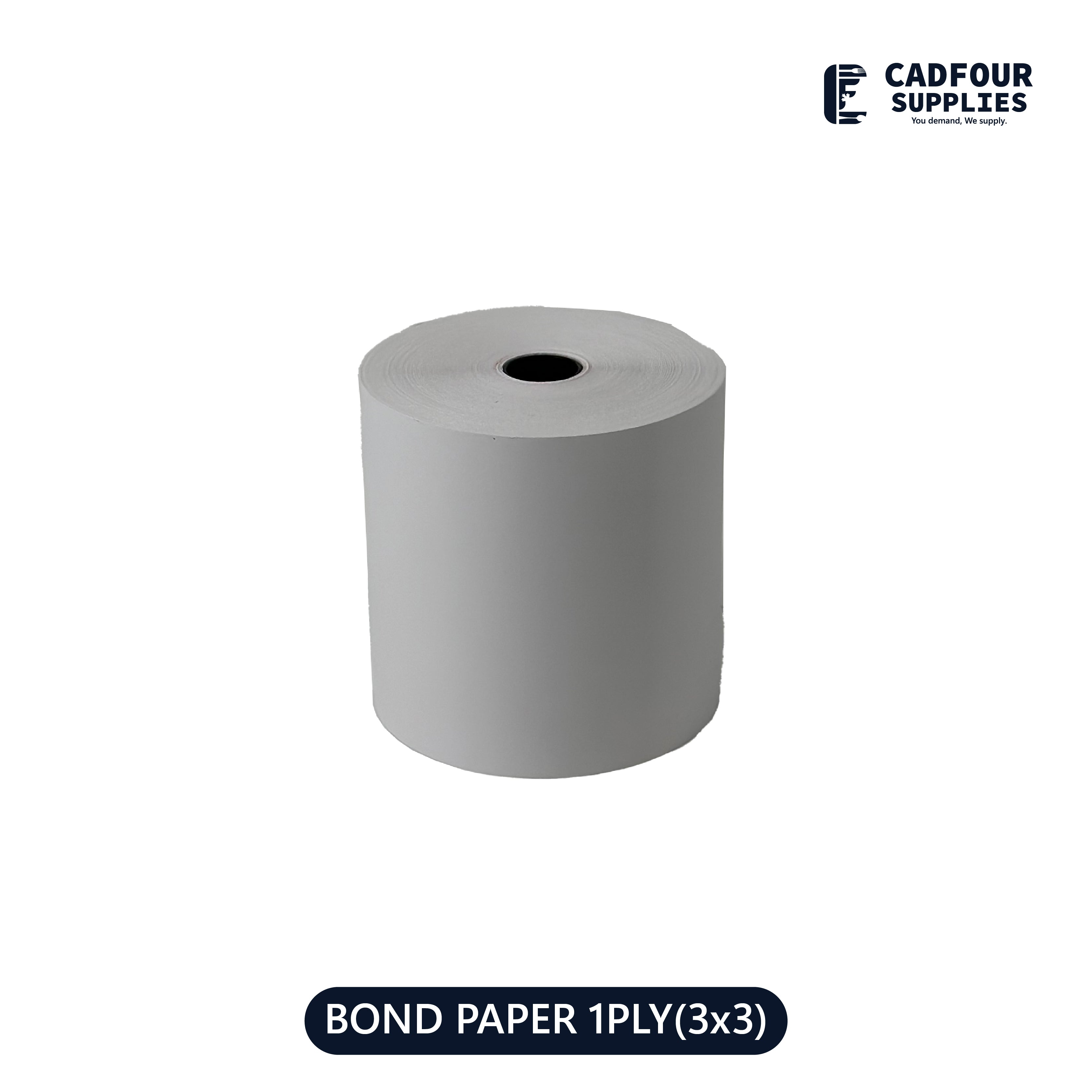 Bond Paper 1 Ply Roll 3''x3''